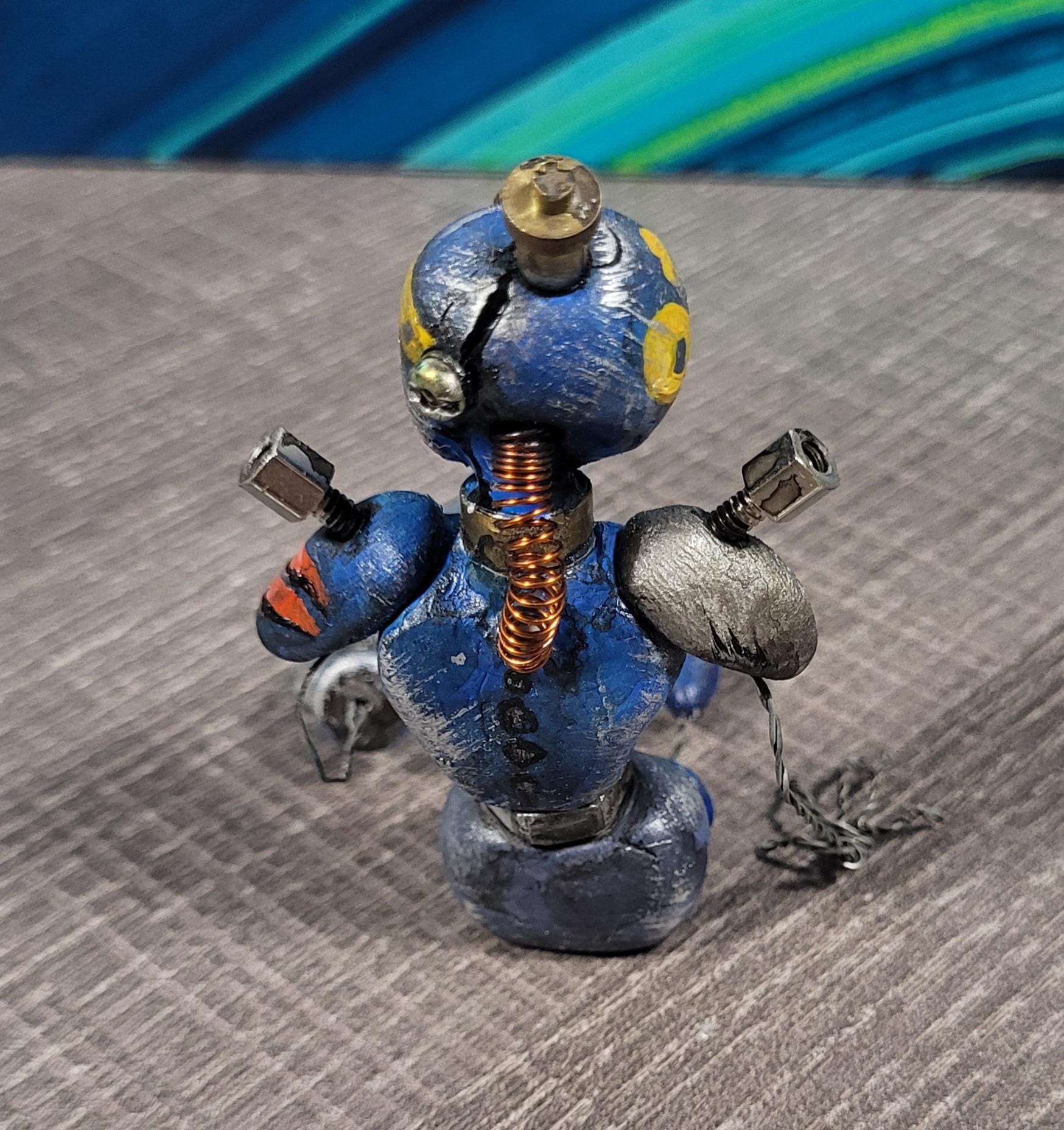 Robots Hand Made Polymer Clay and Recycled Materials Robot Unique ...