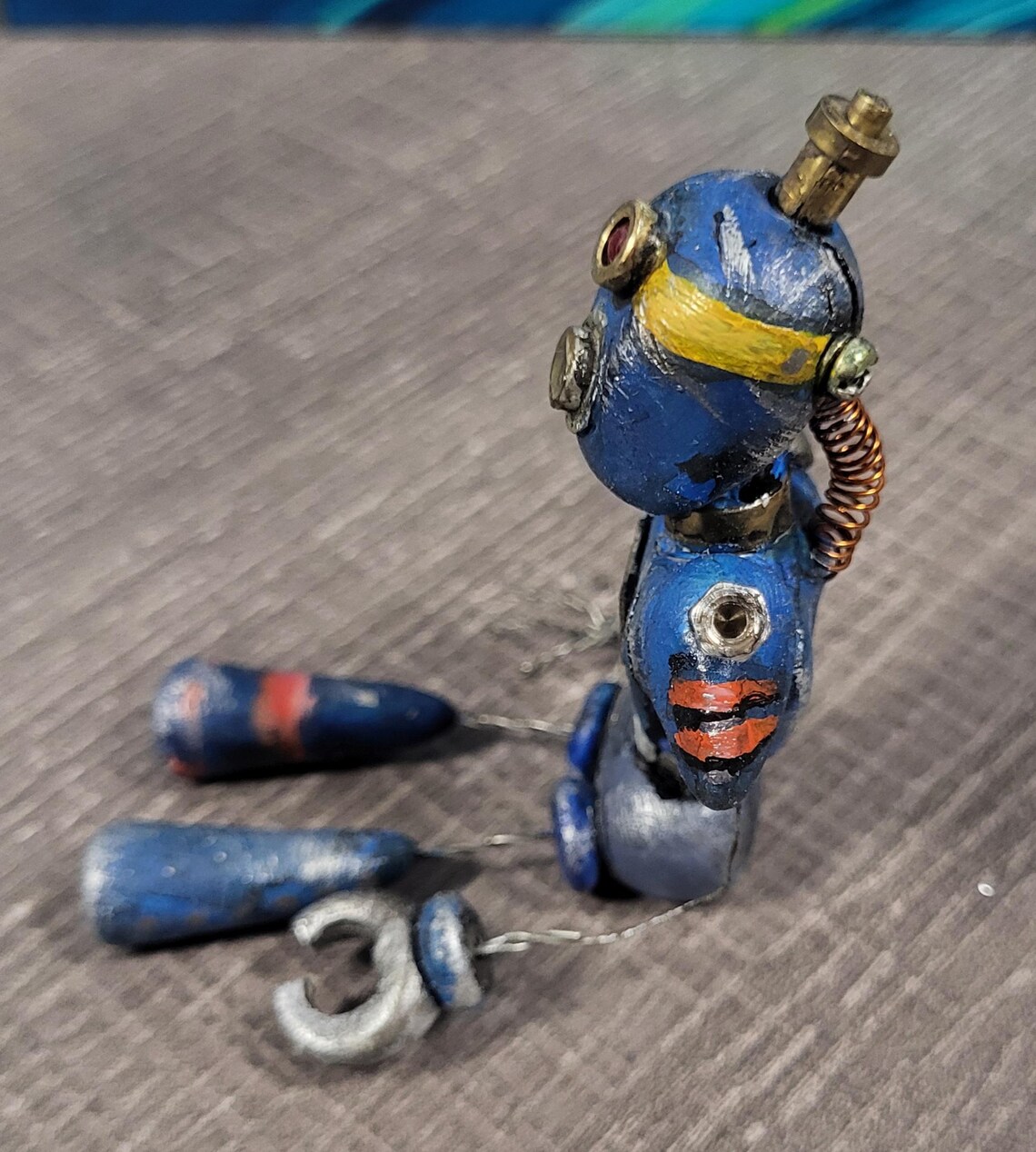 Robots Hand Made Polymer Clay and Recycled Materials Robot Unique ...