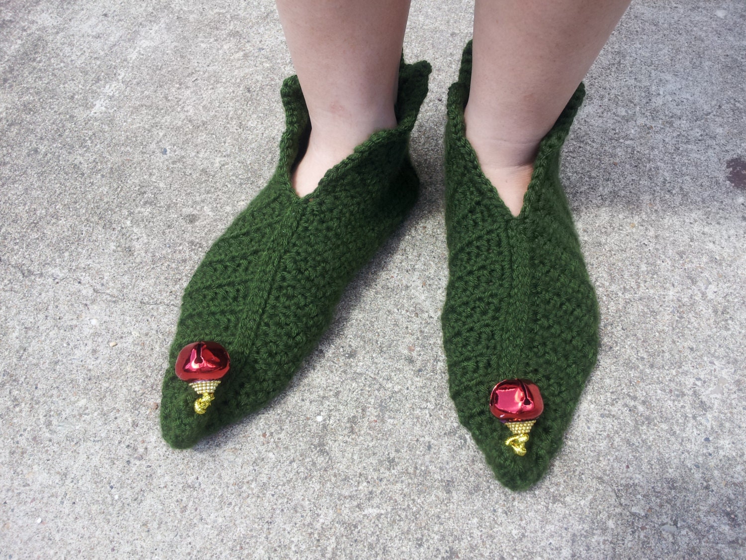 Elf in Green Slippers Crochet Pattern in English Only - Etsy