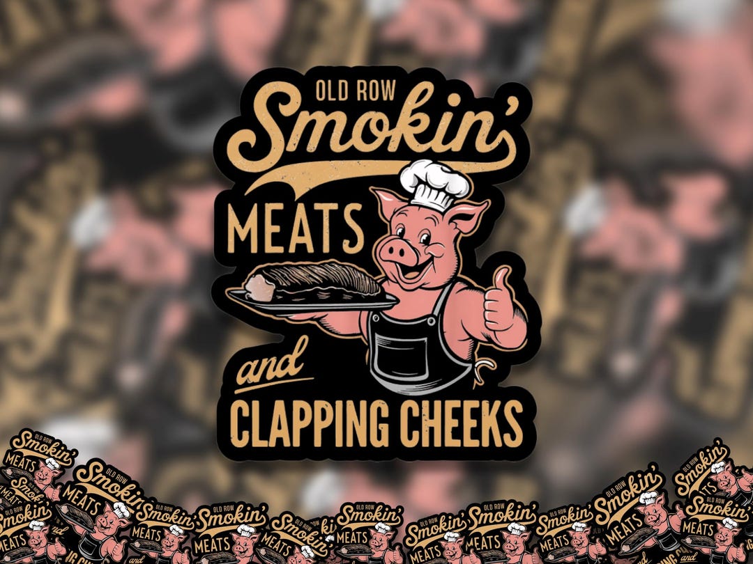 Funny Stickers, Smoking Meats, Clapping Cheeks - Etsy