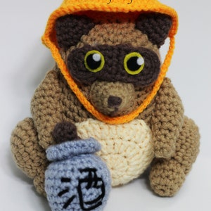 Tanuki Chibi Plush Tanuki Raccoon Plushie Tanuki Amigurumi Stuffed Toy ...