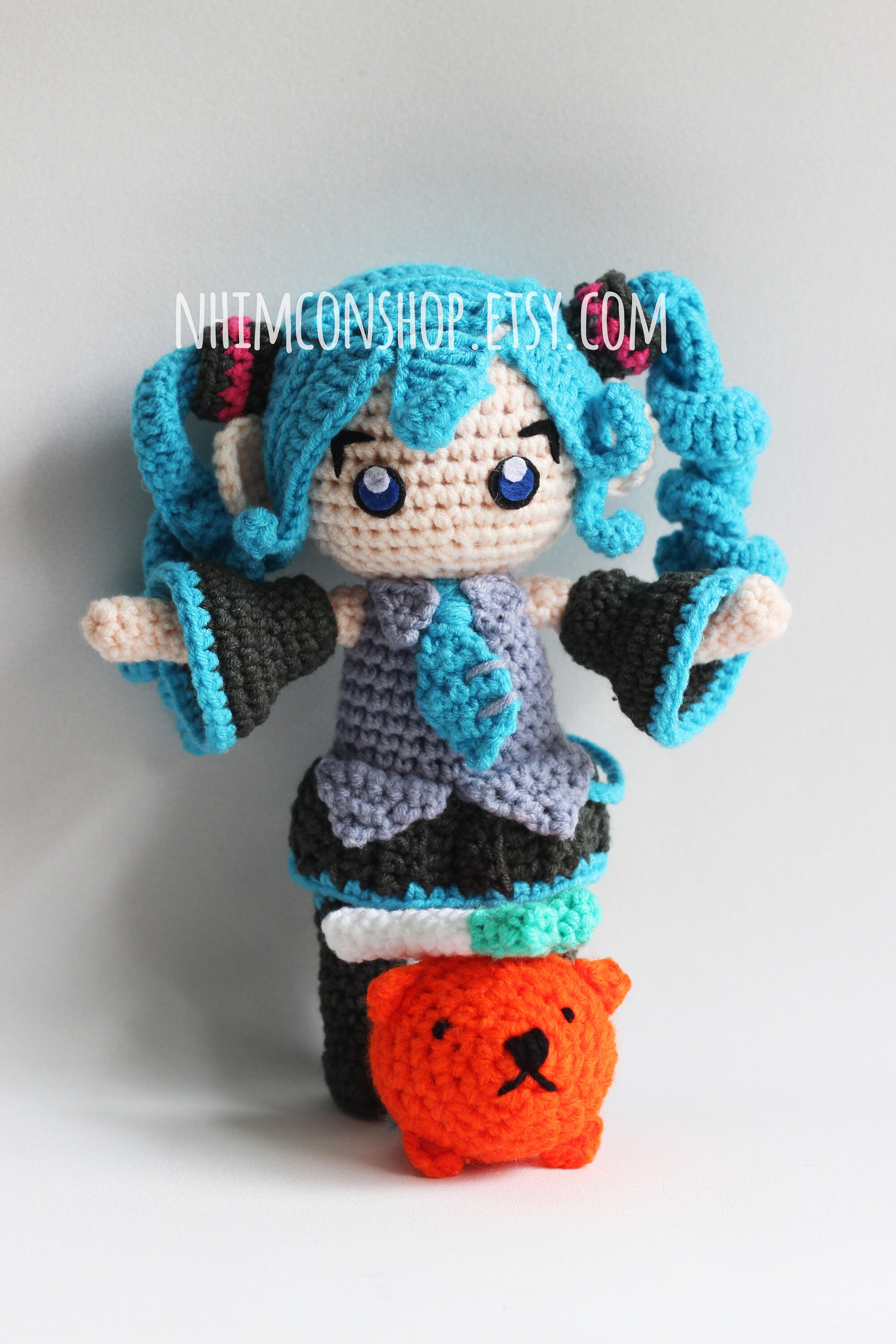 Chibi Crochet Plushie: Handmade Virtual Singer Inspired Doll - Etsy