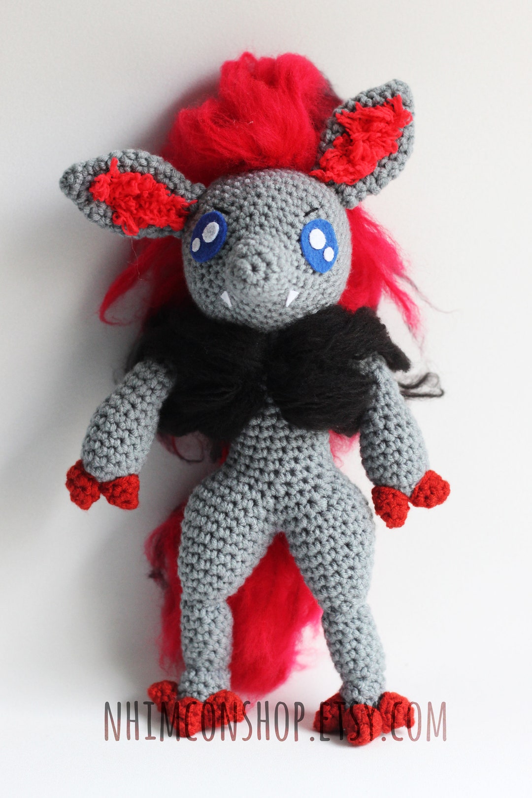 Zoroark Pokemon Sun and Moon Alola From Zorua Chibi Plushie Amigurumi ...