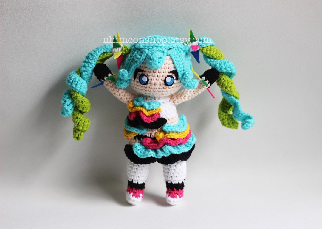 Hatsune Miku Chibi Crochet Plushie: Handmade Anime Doll - Etsy Canada