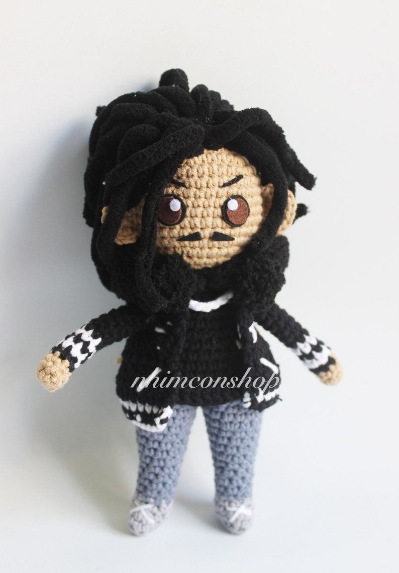 Kay Flock Rapper Chibi Plushie: Handmade Crochet Amigurumi Doll - Etsy