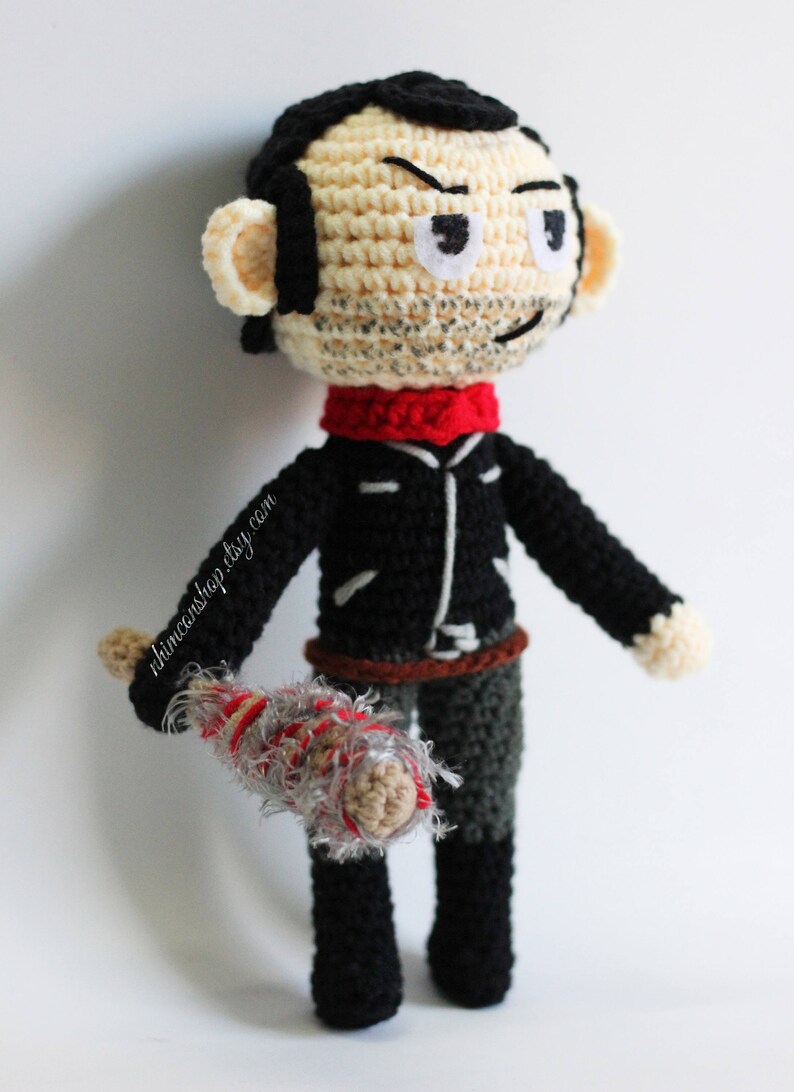 Negan Chibi Plushie Amigurumi Stuffed Toy Doll Handmade - Etsy