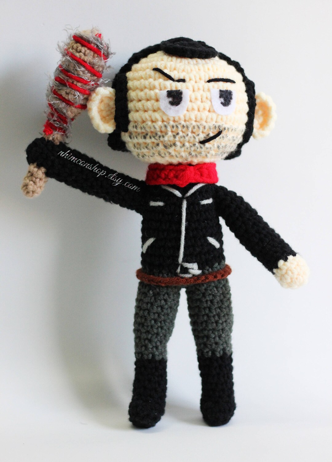 Negan Chibi Plushie - Amigurumi - Stuffed Toy - Doll Handmade - Softies ...