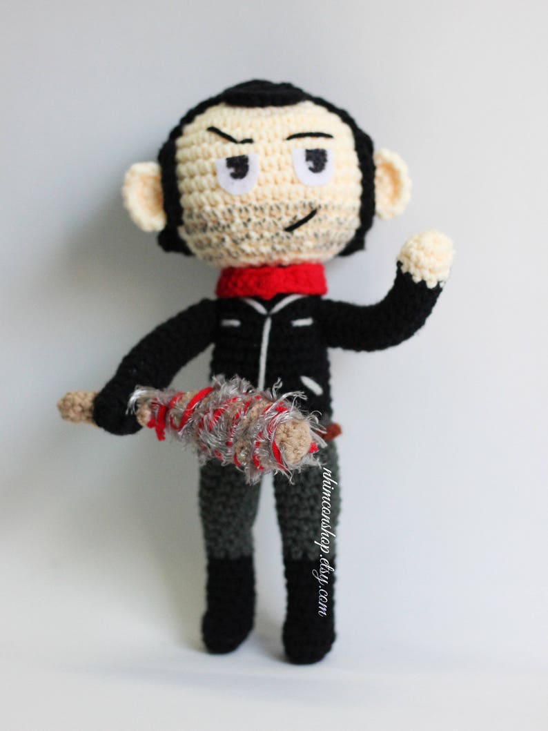 Negan Chibi Plushie Amigurumi Stuffed Toy Doll Handmade - Etsy