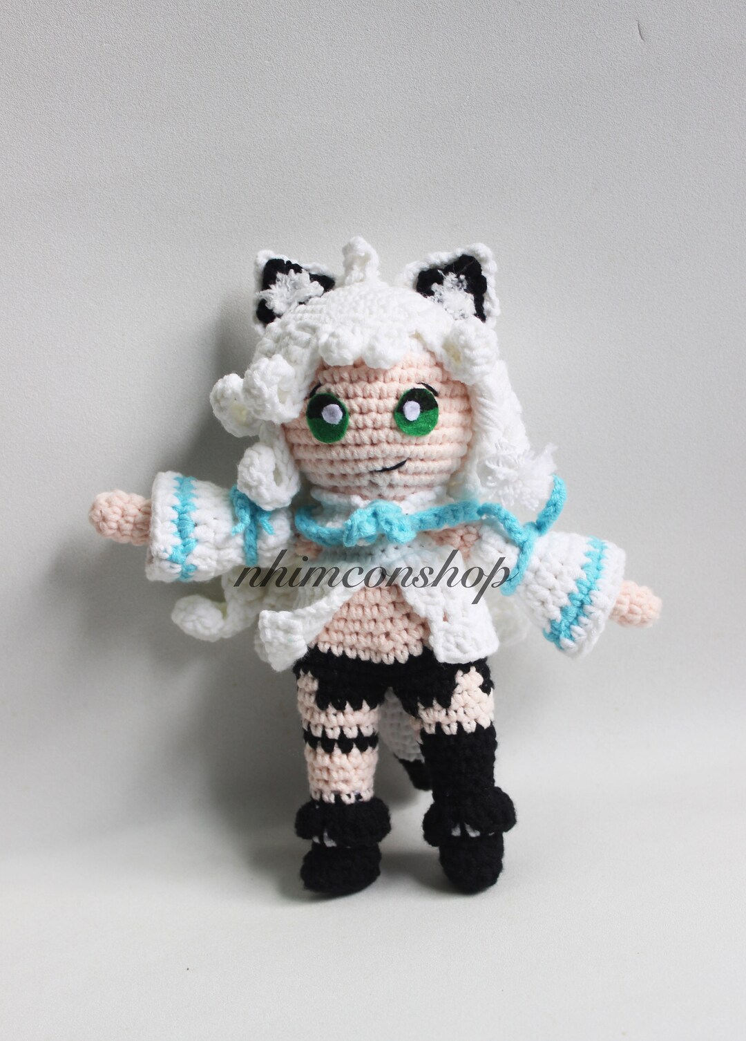 Shirakami Fubuki Anime Character Chibi Plushie Amigurumi Stuffed Toy ...