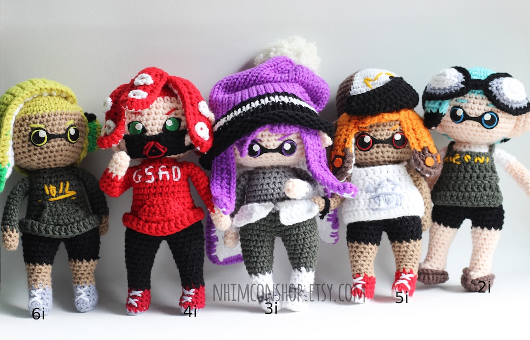Inkling Crochet Plushie: Custom Character Amigurumi Doll - Etsy