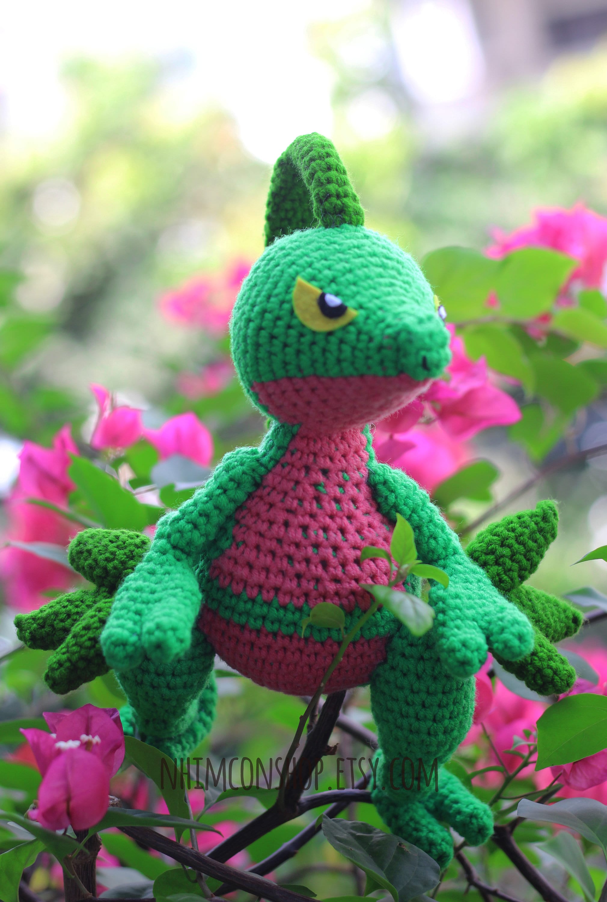 Grovyle Pokemon Sun and Moon Alola Chibi Plushie Amigurumi - Etsy