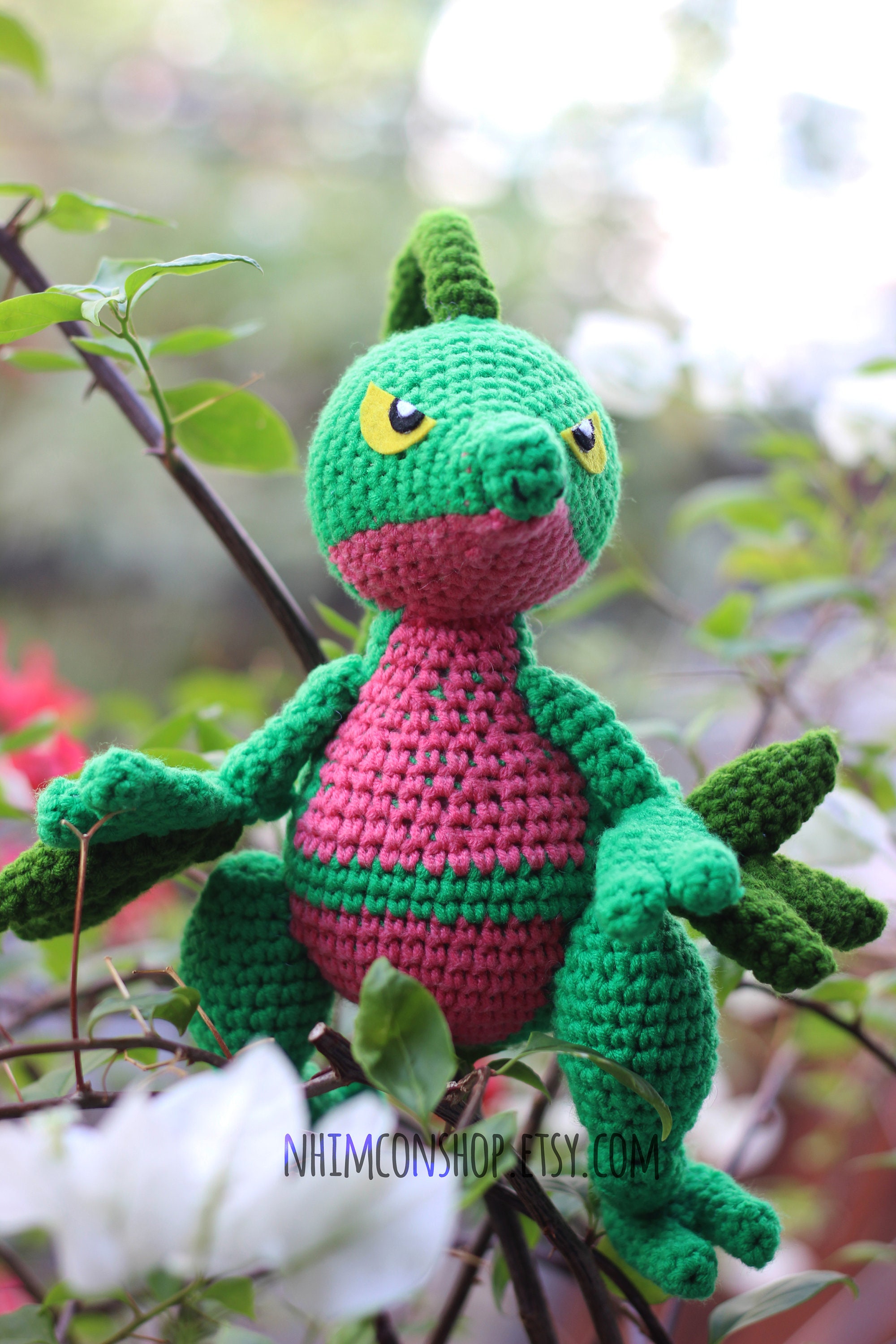 Grovyle Pokemon Sun and Moon Alola Chibi Plushie Amigurumi - Etsy