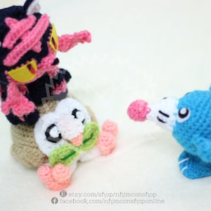 Rowlet Litten Popplio Pokemon Sun Moon Alola Starter Chibi Plushie Amigurumi Stuffed Toy Doll ...