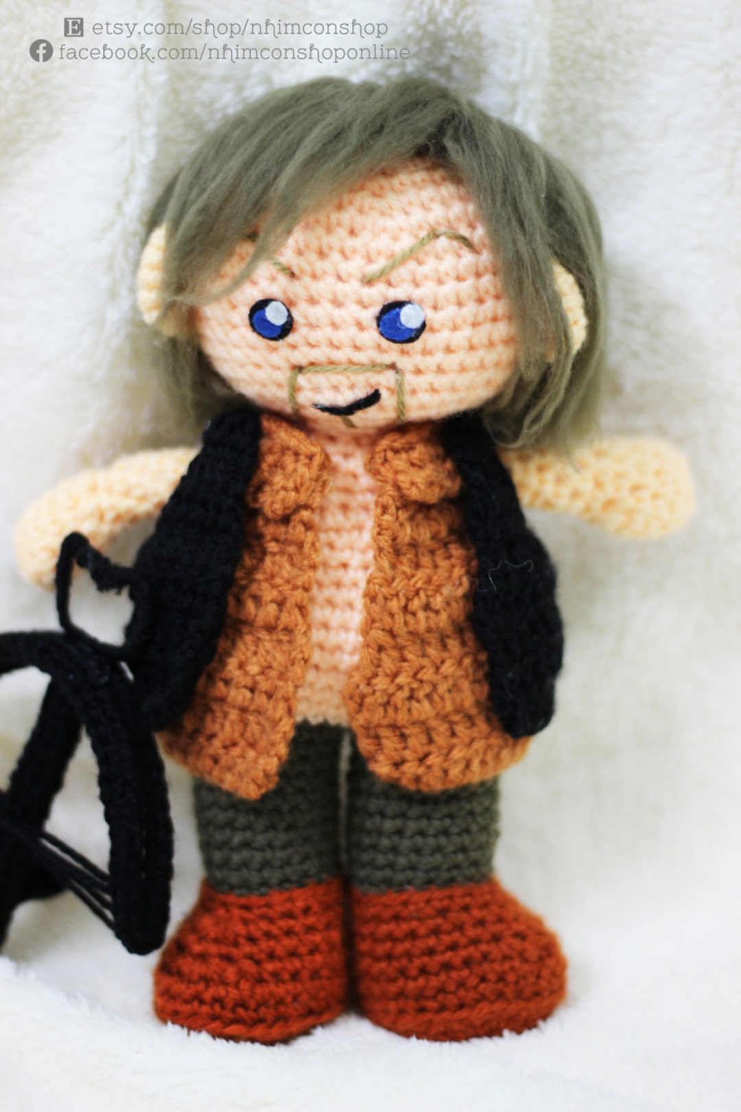 Daryl Dixon Comic Character Chibi Plushie Amigurumi Stuffed Toy Doll ...