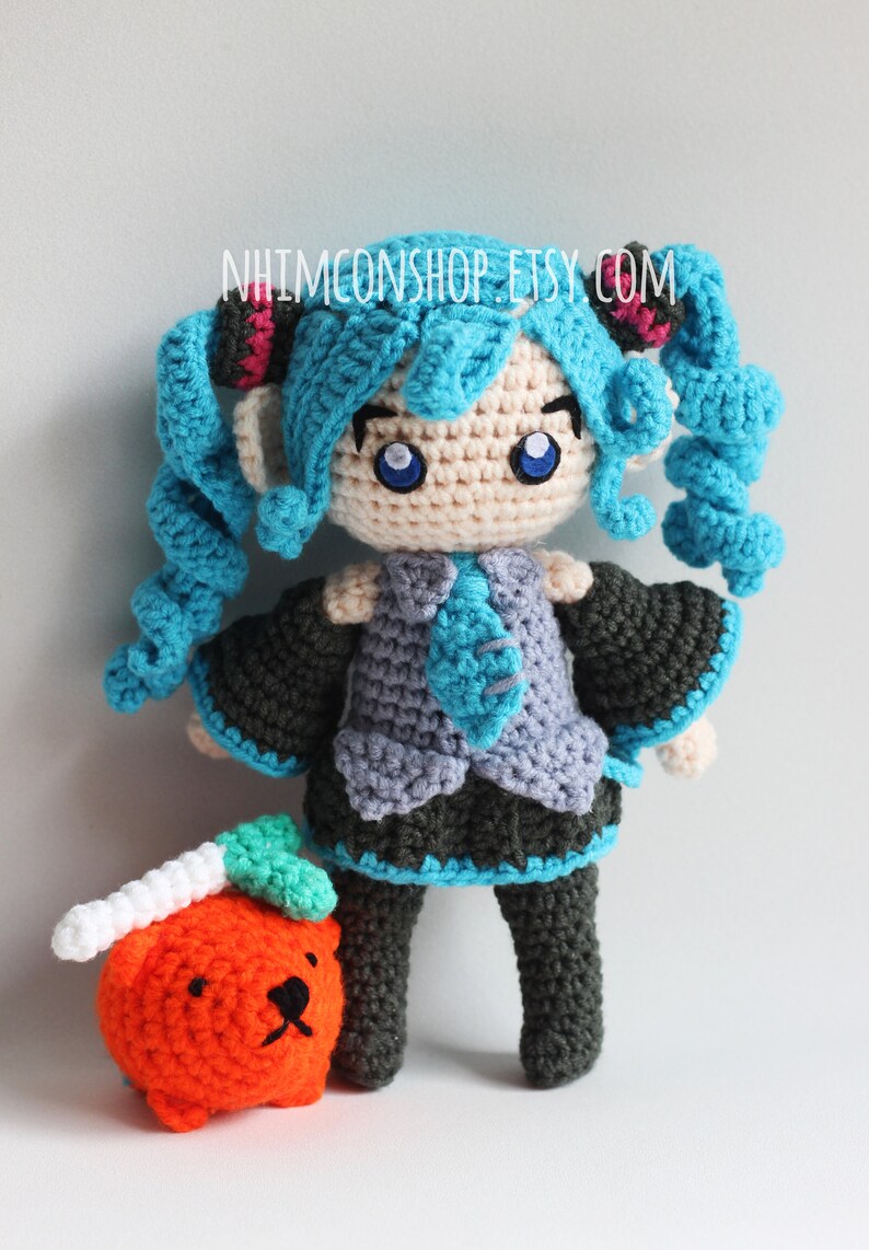 Virtual Singer Character in Standing Pose Chibi Plushie - Etsy