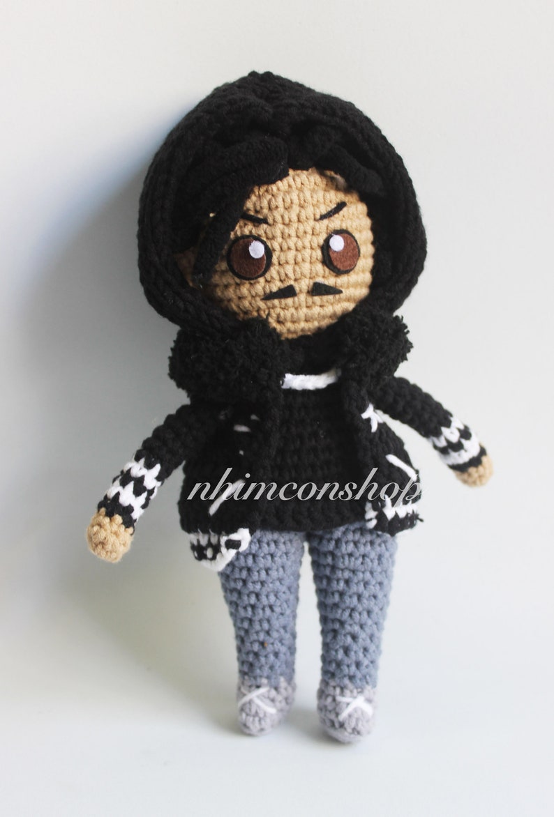 Kay Flock Rapper Chibi Plushie: Handmade Crochet Amigurumi Doll - Etsy