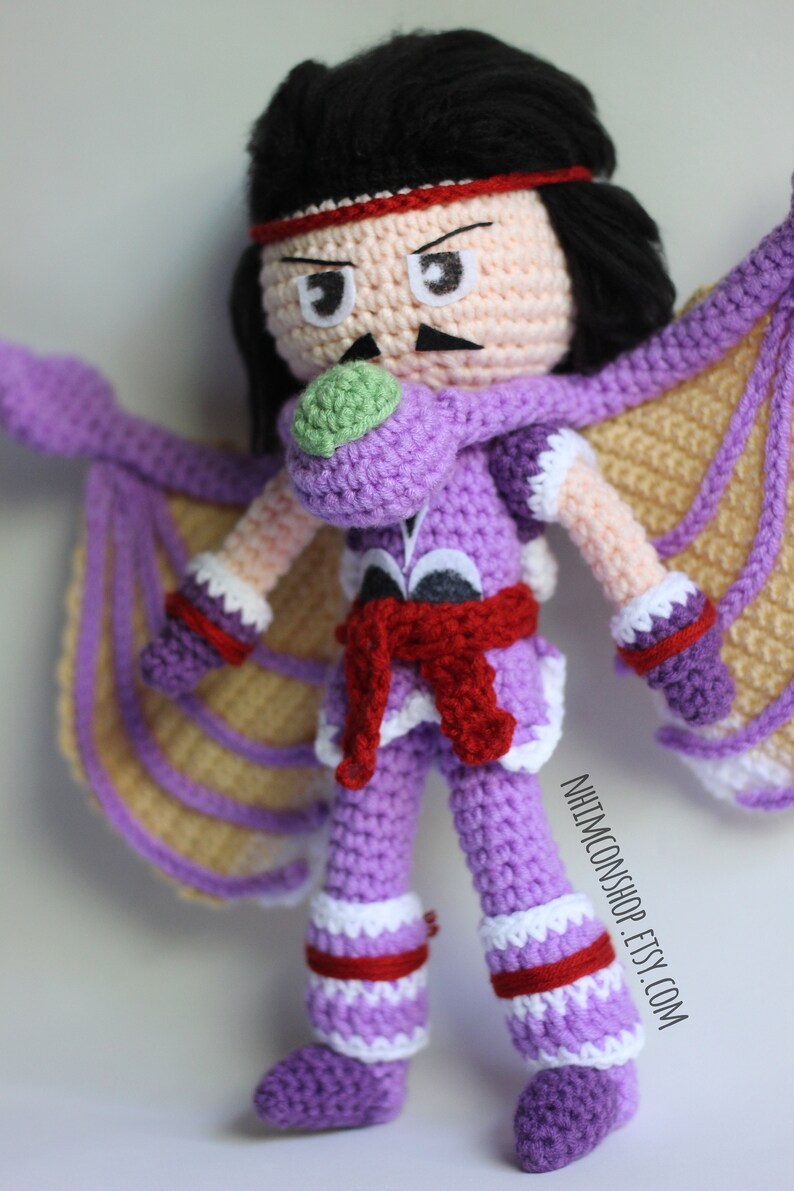 Haschel Legend of Dragoon Character With Wings Chibi Plushie - Etsy