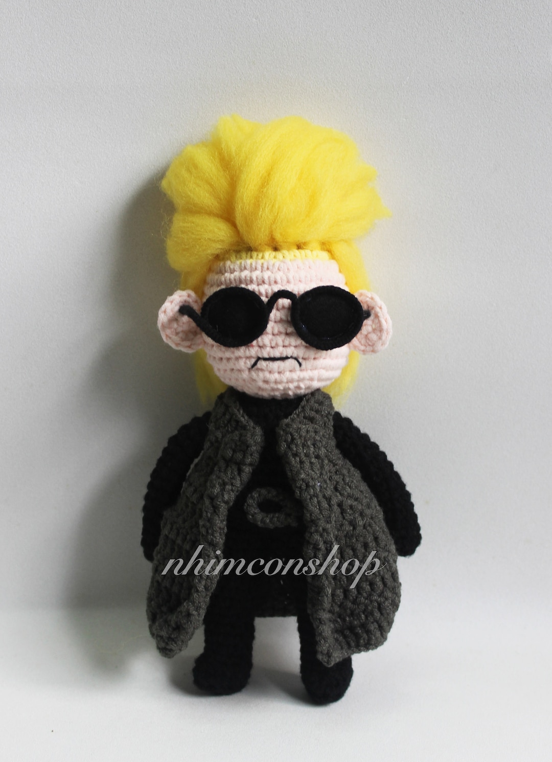Albert Wesker Chibi Plushie Amigurumi Stuffed Toy Doll Handmade Softies Gift Baby Crochet Knit ...