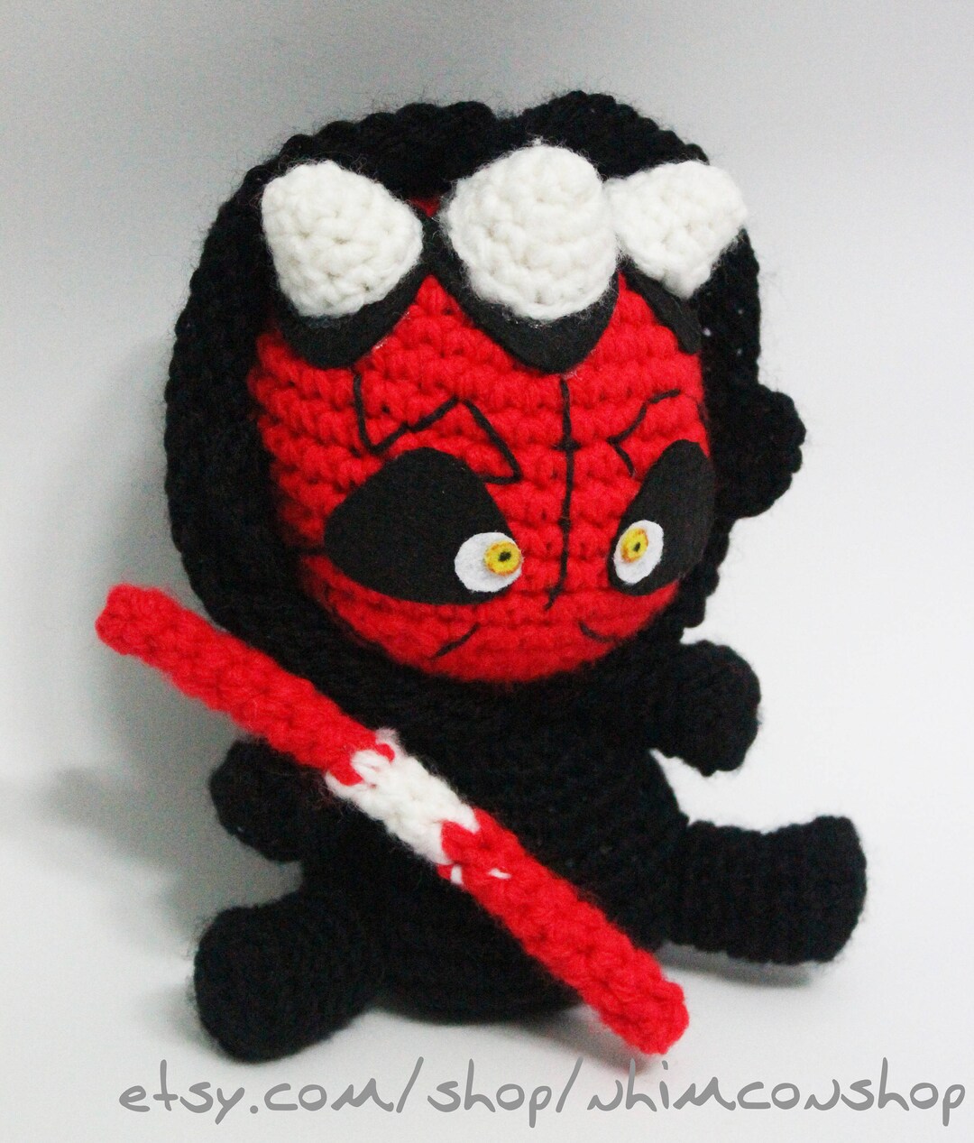 Handmade Crochet Chibi Plushie: Evil Crime Lord Doll - Etsy