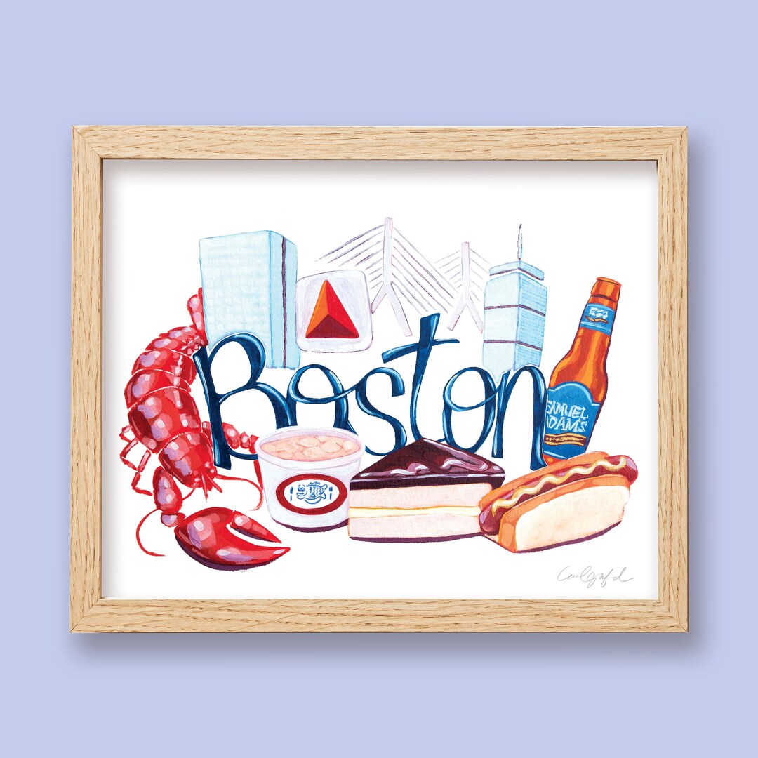 Classic Boston Foods Print! by Laurel Greenfield Art [food Art, Kitchen ...