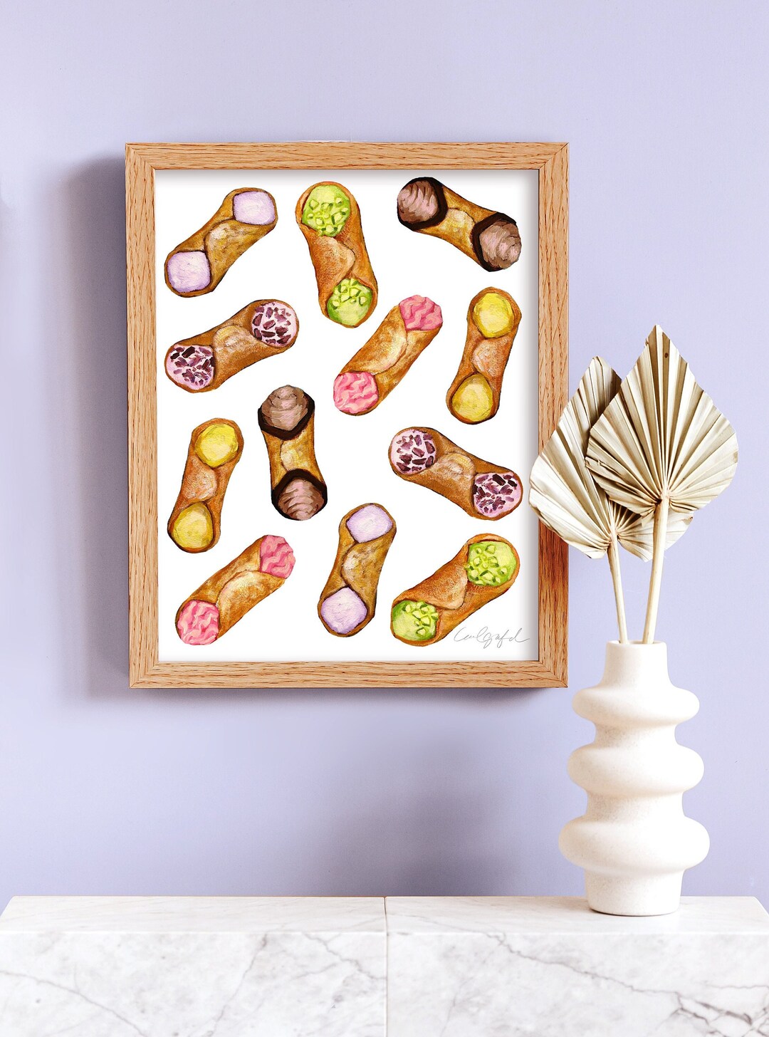 Cannoli Pattern Print by Laurel Greenfield - Etsy
