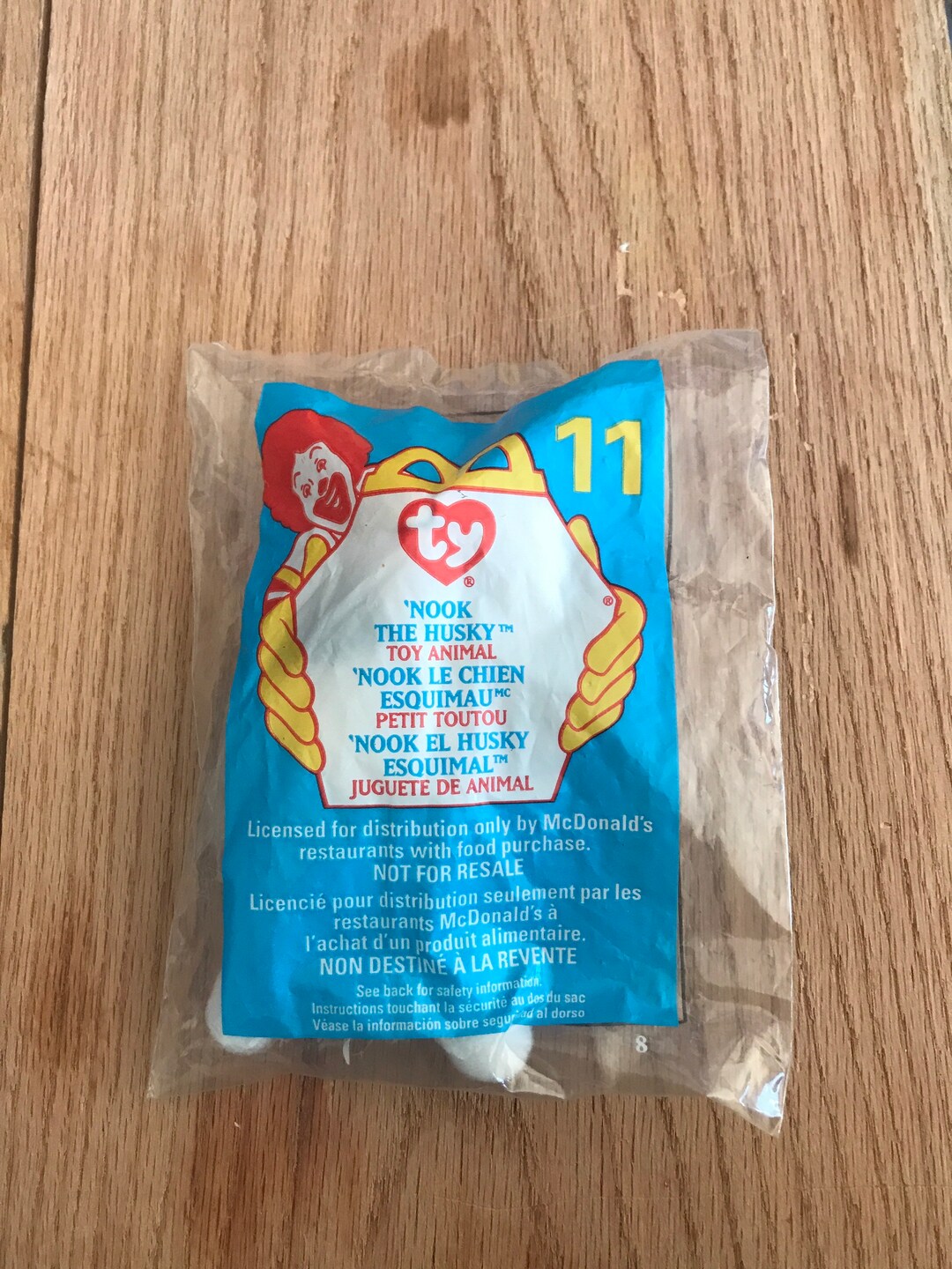 Ty Toy Nook the Husky Puppy Dog Plush Collectible Official Number 11 ...