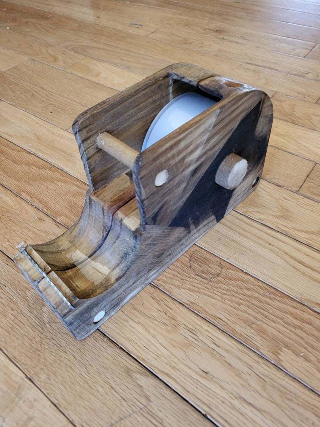 Tape Dispenser Wooden for Large Shipping Roll Earth Sensitive Office ...