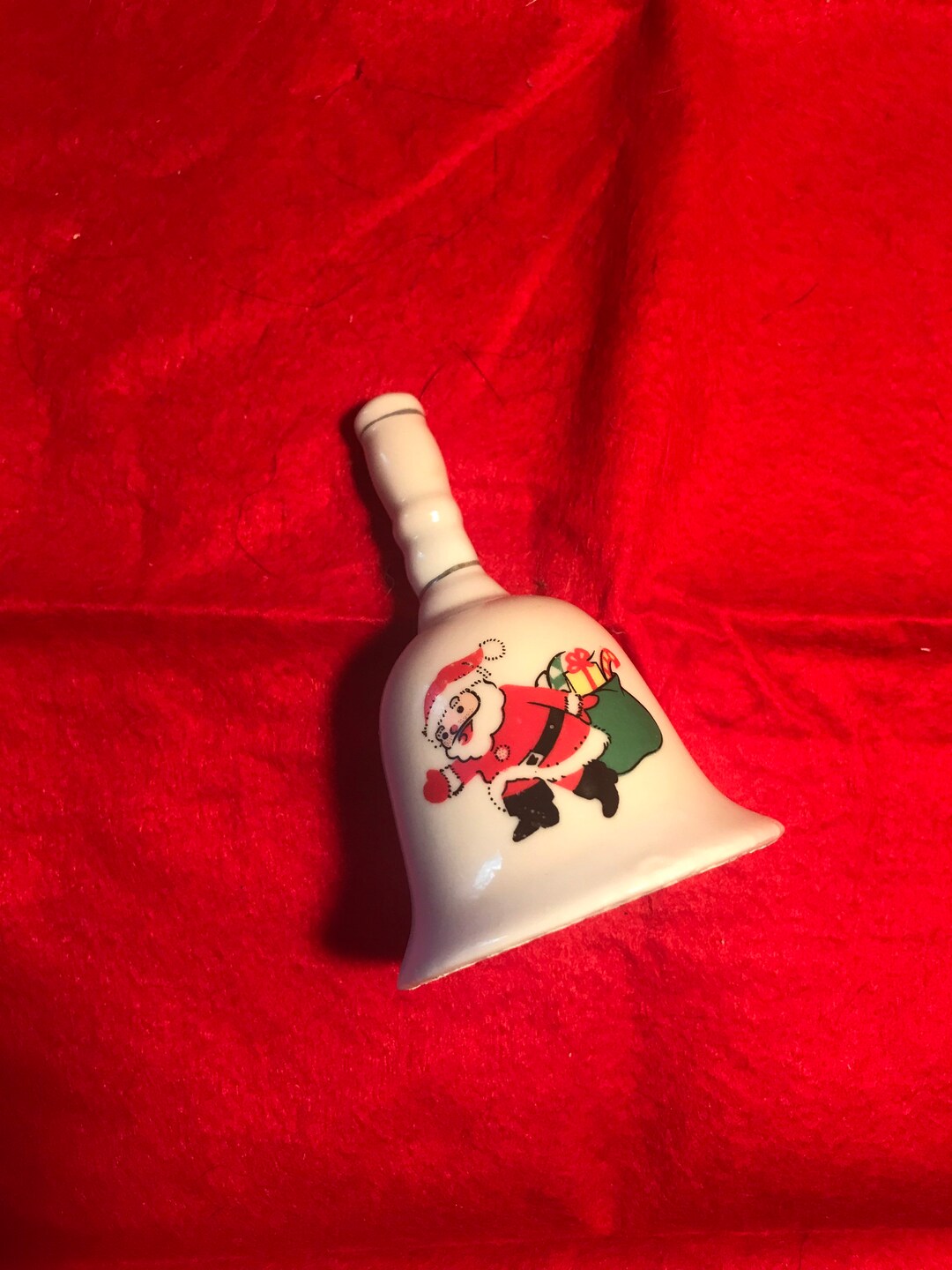 Bell White Porcelain Santa Claus Christmas Collectible Lcww - Etsy