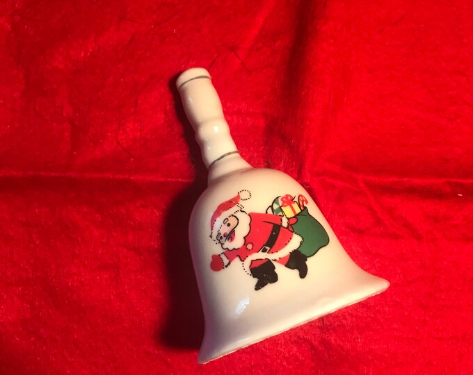 Bell White Porcelain Santa Claus Christmas Collectible Lcww - Etsy