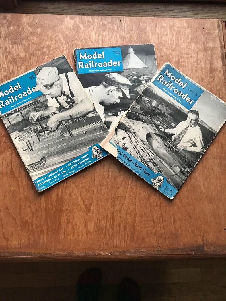 Model Railroader Three Magazines 1950 January February March | Etsy