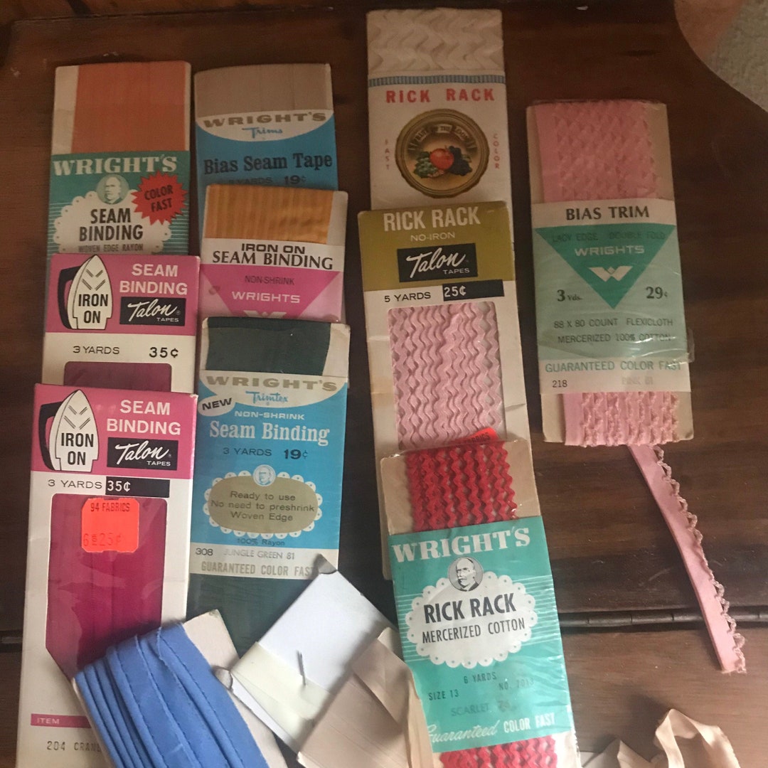 Sewing Supplies Vintage Seam Binding Rick Rack Packages Unopened and ...