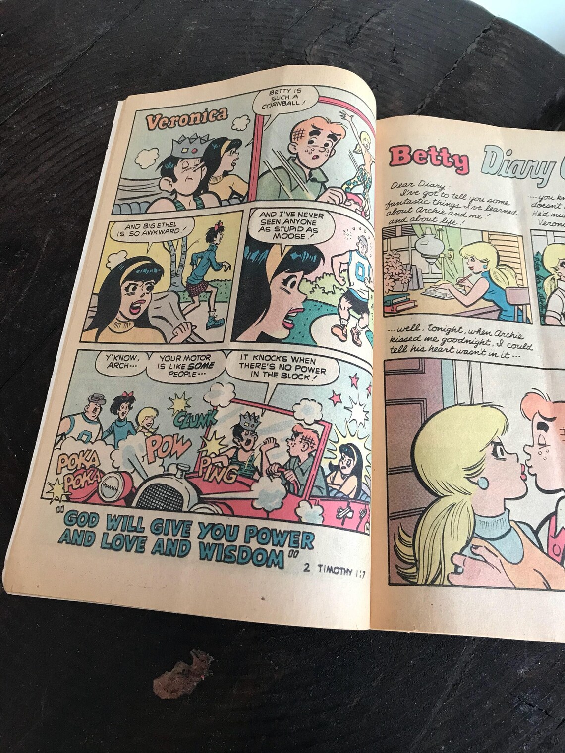 Archie Comic Book Love Scene Christian Bookstore Bible Verse | Etsy