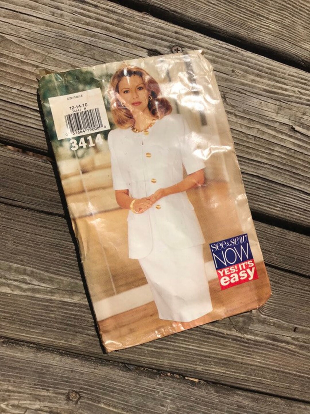 Butterrick 3414 See N Sew Easy Pattern Ladies 12 14 16 Outfit Sewing ...