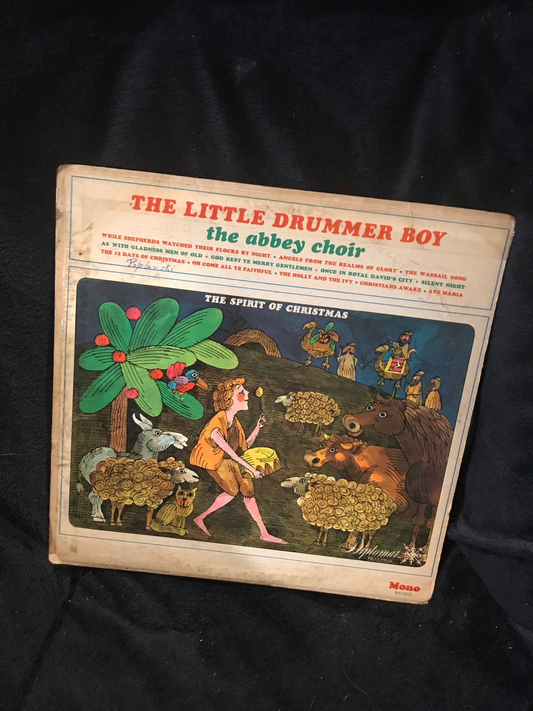Christmas Record Little Drummer Boy Old Version Performed by Abbey ...