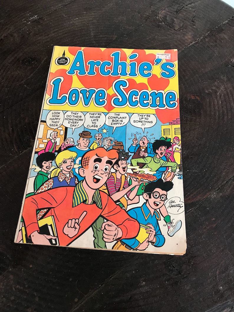 Archie Comic Book Love Scene Christian Bookstore Bible Verse | Etsy