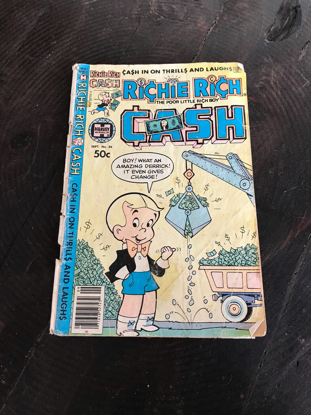 Richie Rich Cash Comic Book Harvey World Poor Little Rich Boy Copyright ...