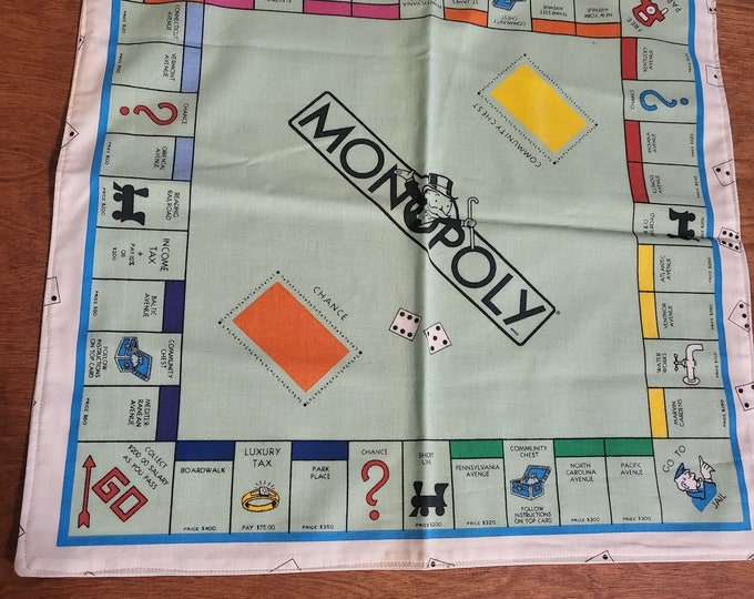 Monopoly Cloth Gameboard Three Piece Set Game Night Decor Lcww - Etsy