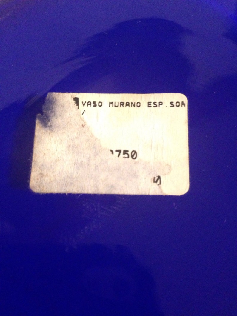 Murano Bowl Cobalt Blue Vase Large Hand Blown Glassware Brazil | Etsy