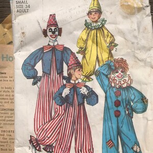 Clown Suit Pattern 7162 for Small Woman Easy Pattern Outfit Sewing ...