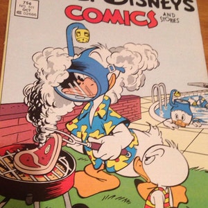 Donald Duck Cookout Picnic Huey Duey Louie Comic Book Walt Disney ...