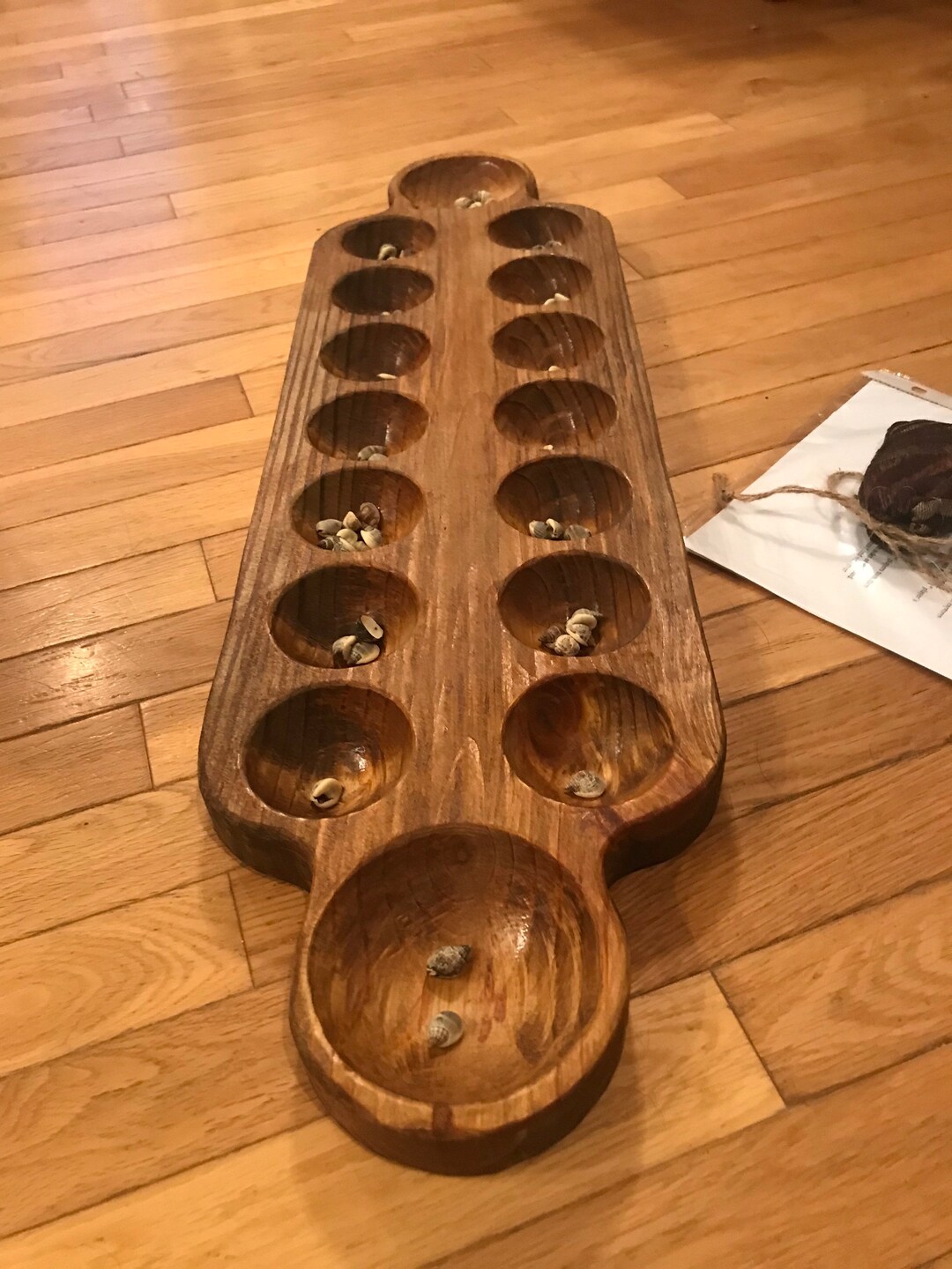 Sungka Game 98 Stones Shells or Glass Gem Playing Pieces Filipino ...