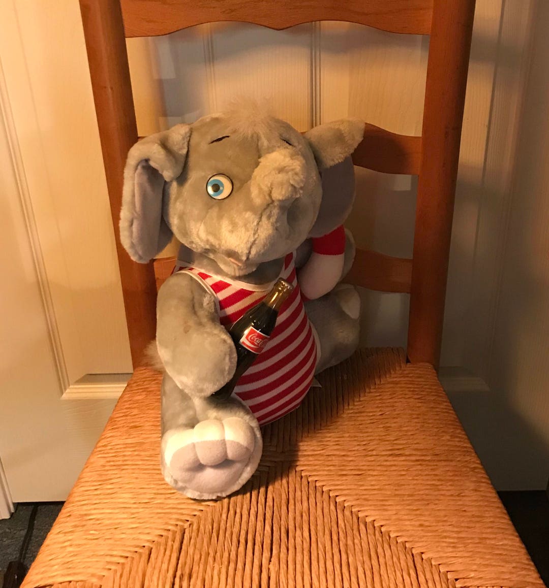 Vintage Coke Elephant Plush Toy: Coca Cola Collectible - Etsy