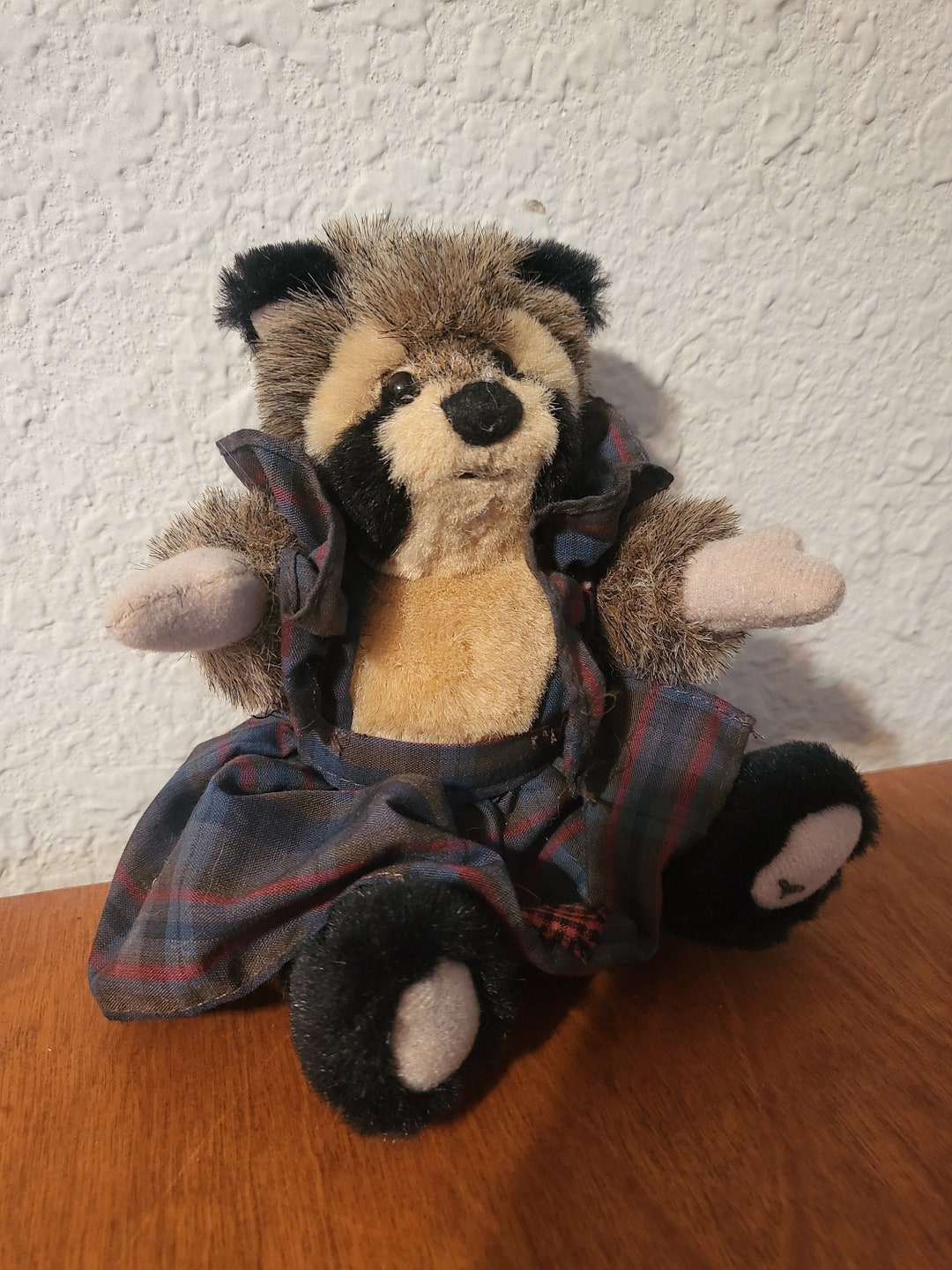Raccoon Ganz Stuffed Movable Legs Arms Removable Dress Lcwwtoy - Etsy