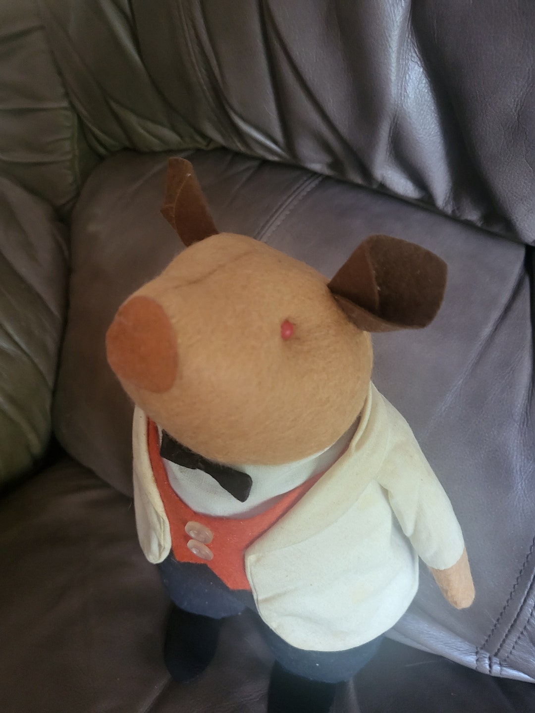 Pig Doll Waiter Gaston Made of Felt and Cloth Classic Bow Tie Outfit ...