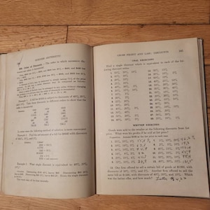 Brief Business of Arithmetic Old Antique School Book Hardcover ...