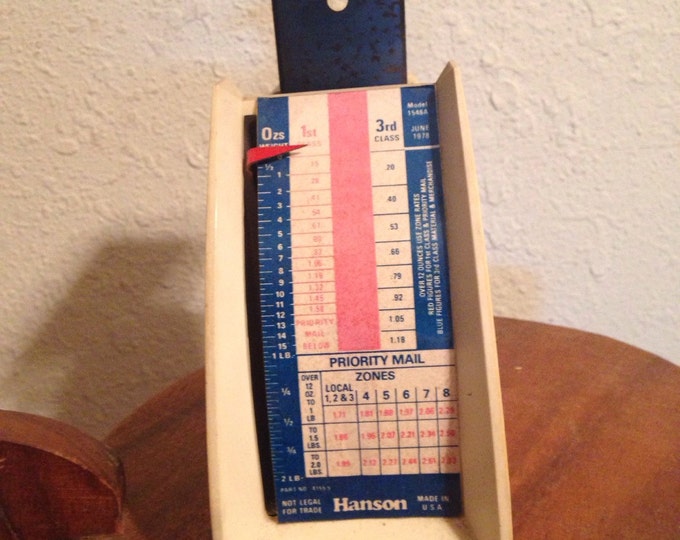 Vintage Hanson Postage Mail Weight Scale 1970s Zones Oz. Lbs - Etsy