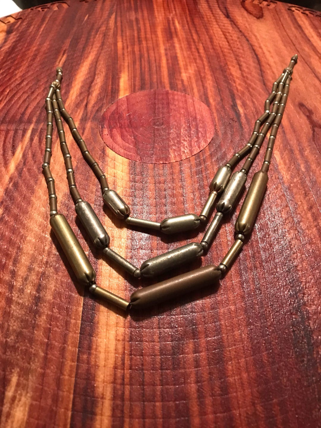 Necklace Brass Vintage Jewelry Handmade Brazilian Metal Original One of ...