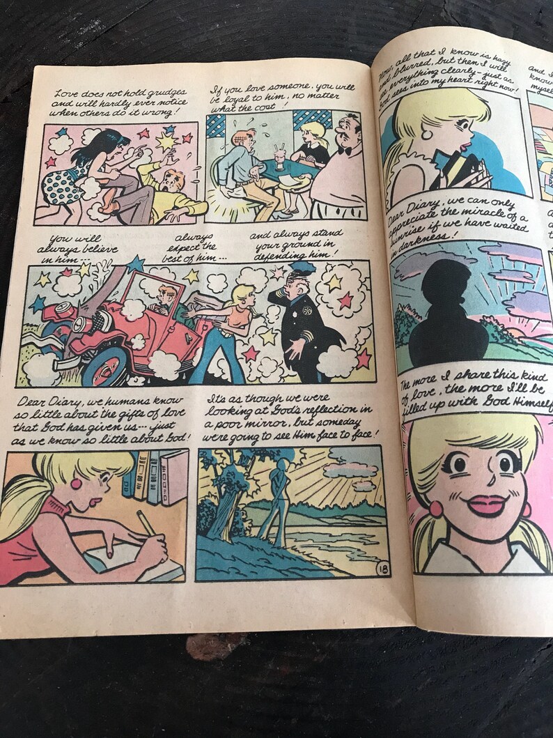 Archie Comic Book Love Scene Christian Bookstore Bible Verse | Etsy