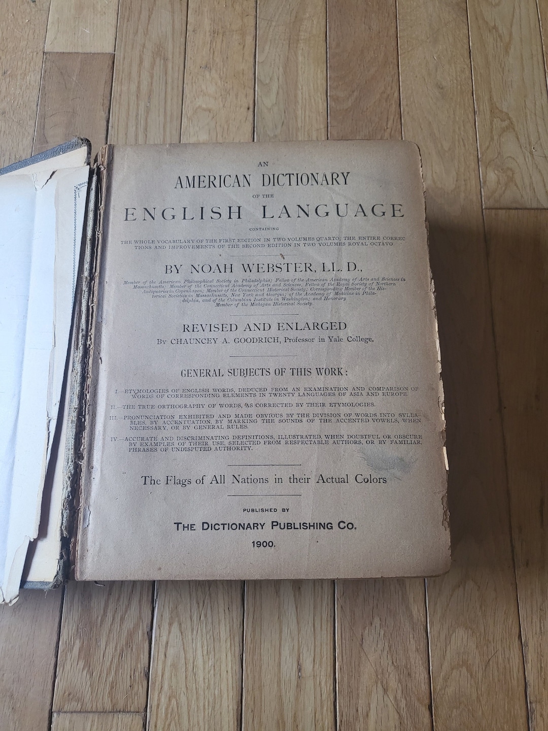 Antique Original Websters Unabridged Dictionary 1900 Copyright Author ...