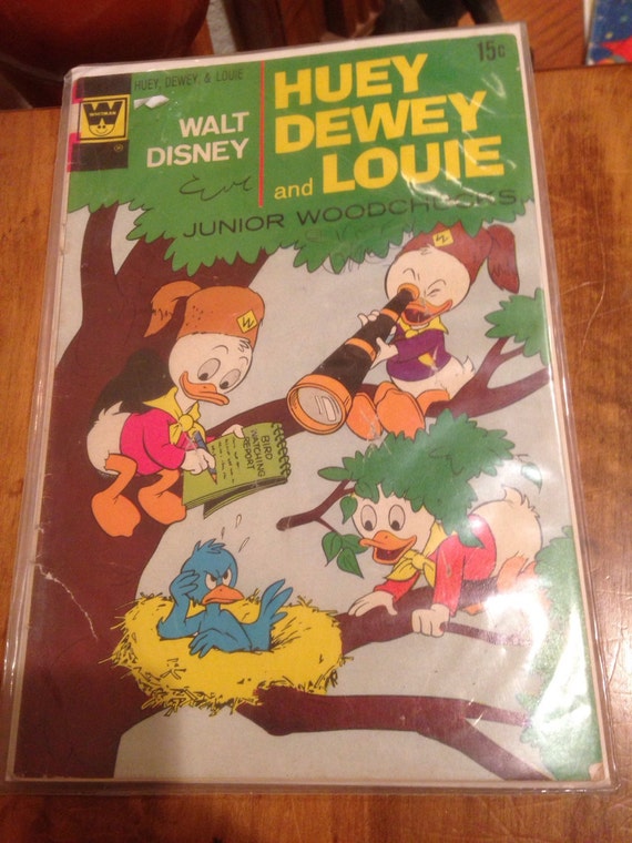 Donald Duck Nephews Huey Duey Louie Junior Woodchucks Comic | Etsy